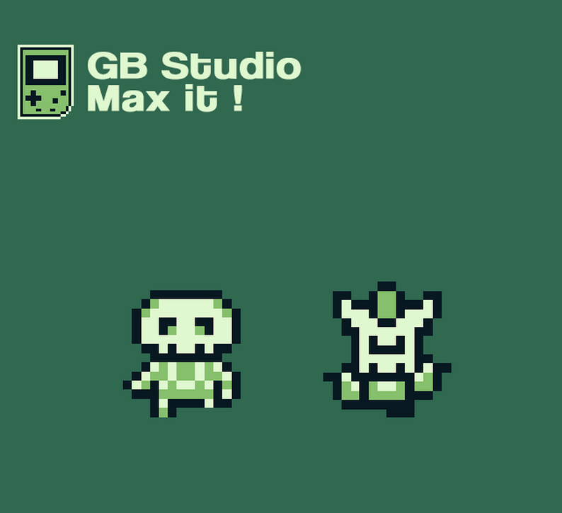 GB Studio Characters sprites GameBoy by Kendrick ML
