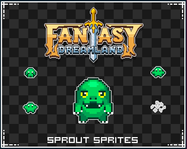 Sprout Enemy Sprite 4 Directions [Fantasy Dreamland] by ELV Games