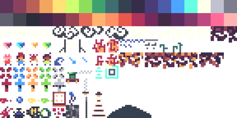 FREE GameJam Sprites: Elements 8x8 Retro Pixelart Platformer / Brawler ...