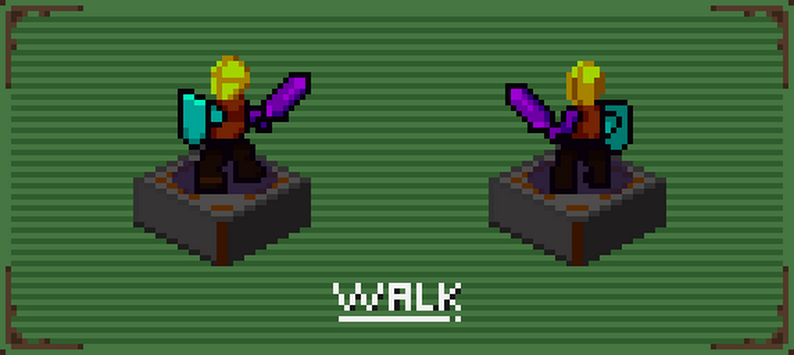 Isometric Character Template (Warrior) by Den of pixels