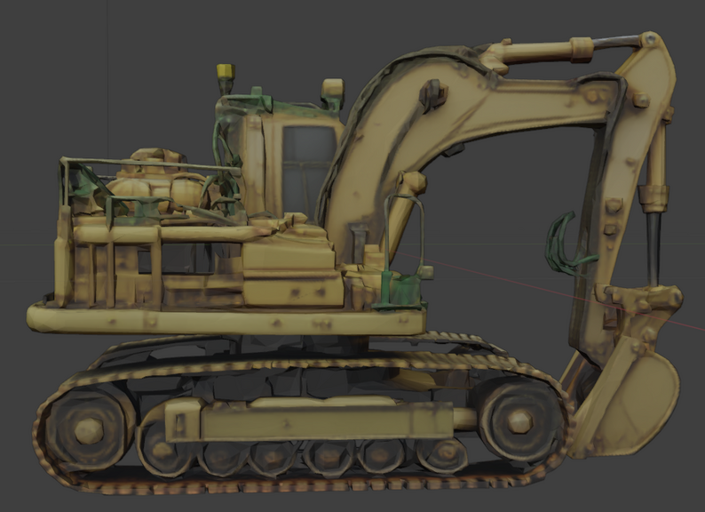 Excavator 3D model - Digger by picardone