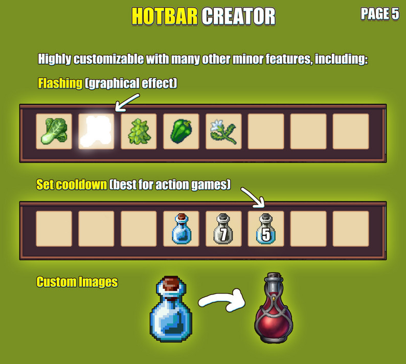 Hotbar Creator - RPG Maker MZ plugin by Sang Hendrix