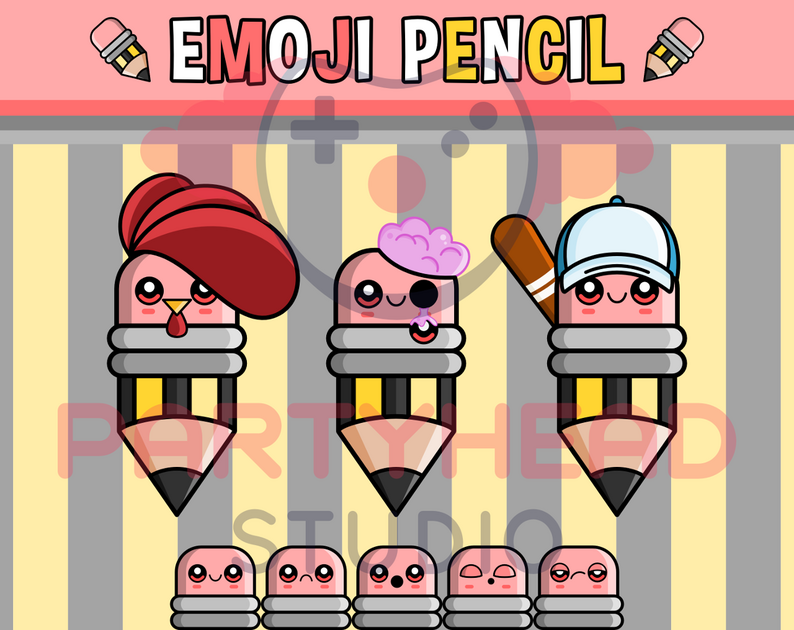 Emoji Emotion Faces Pencil by KEITHART85