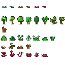Pixel game tree asset set by boboOG