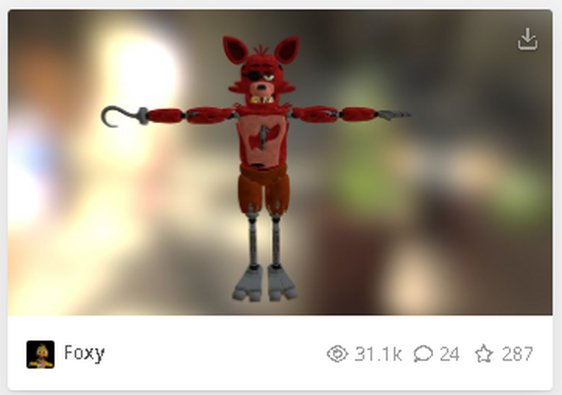 Fnaf1 Models by Foxdem