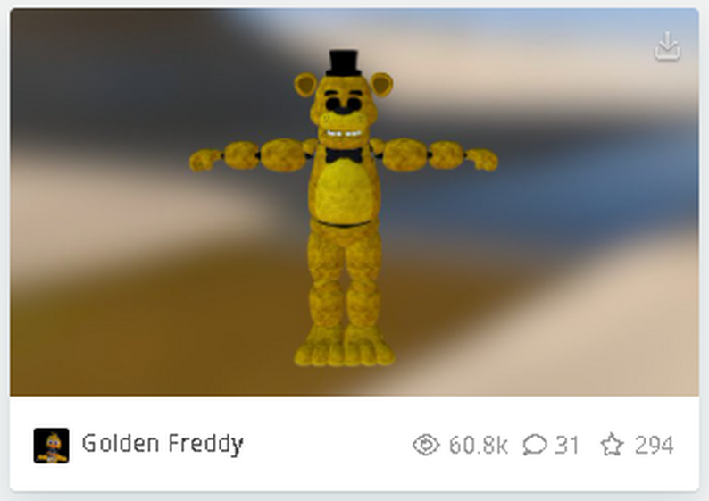 Fnaf1 Models by Foxdem