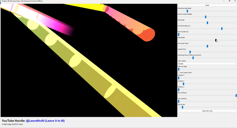 Endless 3D Branching Pipe Animation With Full Control by capericonic