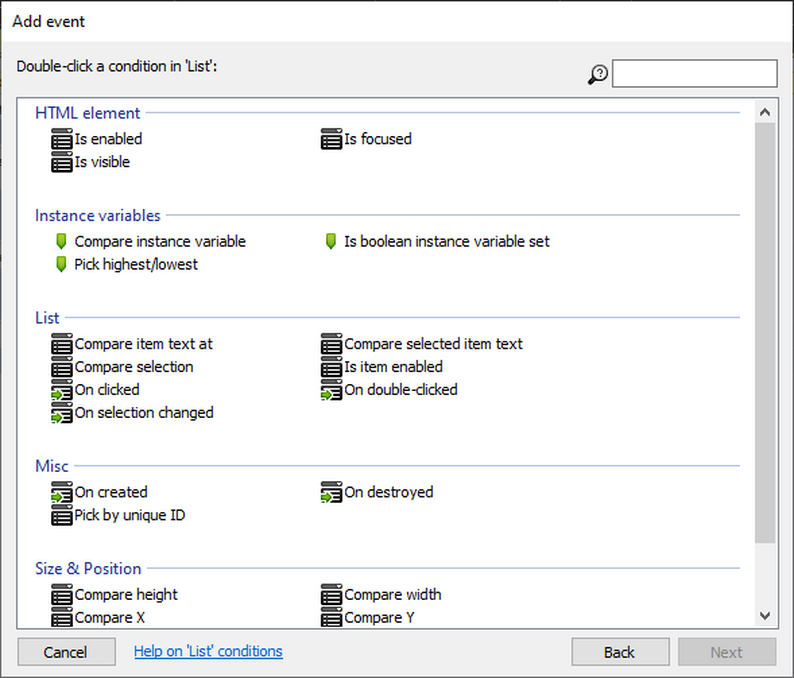 List (Construct 2 Addon) by skwp