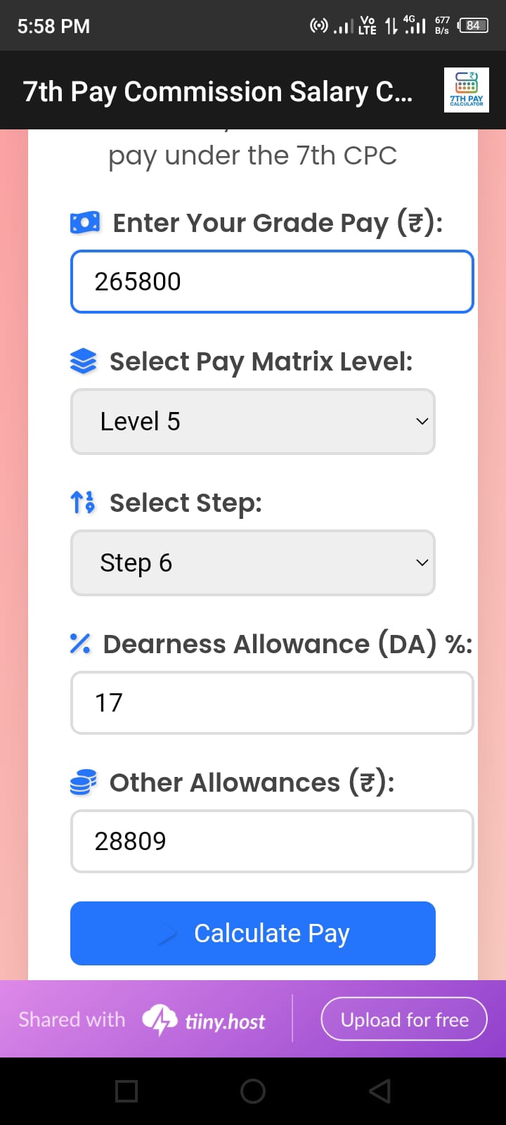 7th Pay Commission Salary Calculator by nizampk