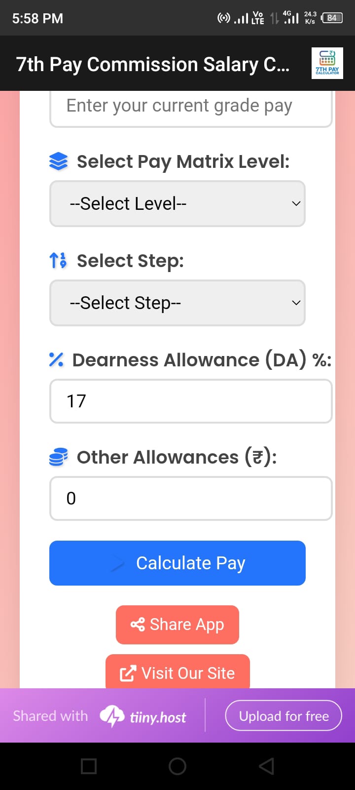 7th Pay Commission Salary Calculator by nizampk
