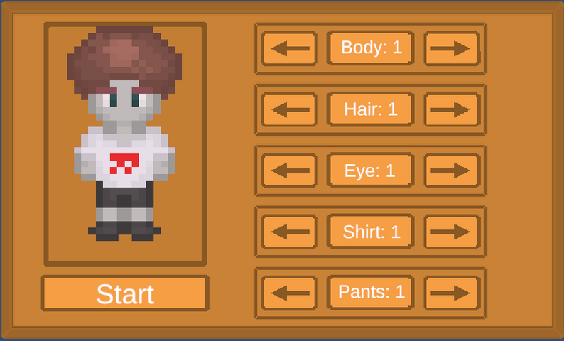Pixel Art Character Creation for Unity by qfny