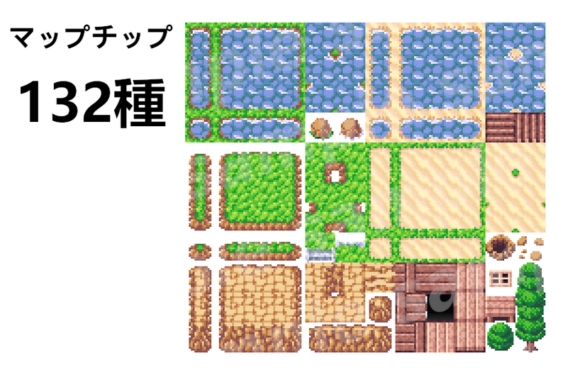 RPG graphic chip material collection (map chips / walking characters ...