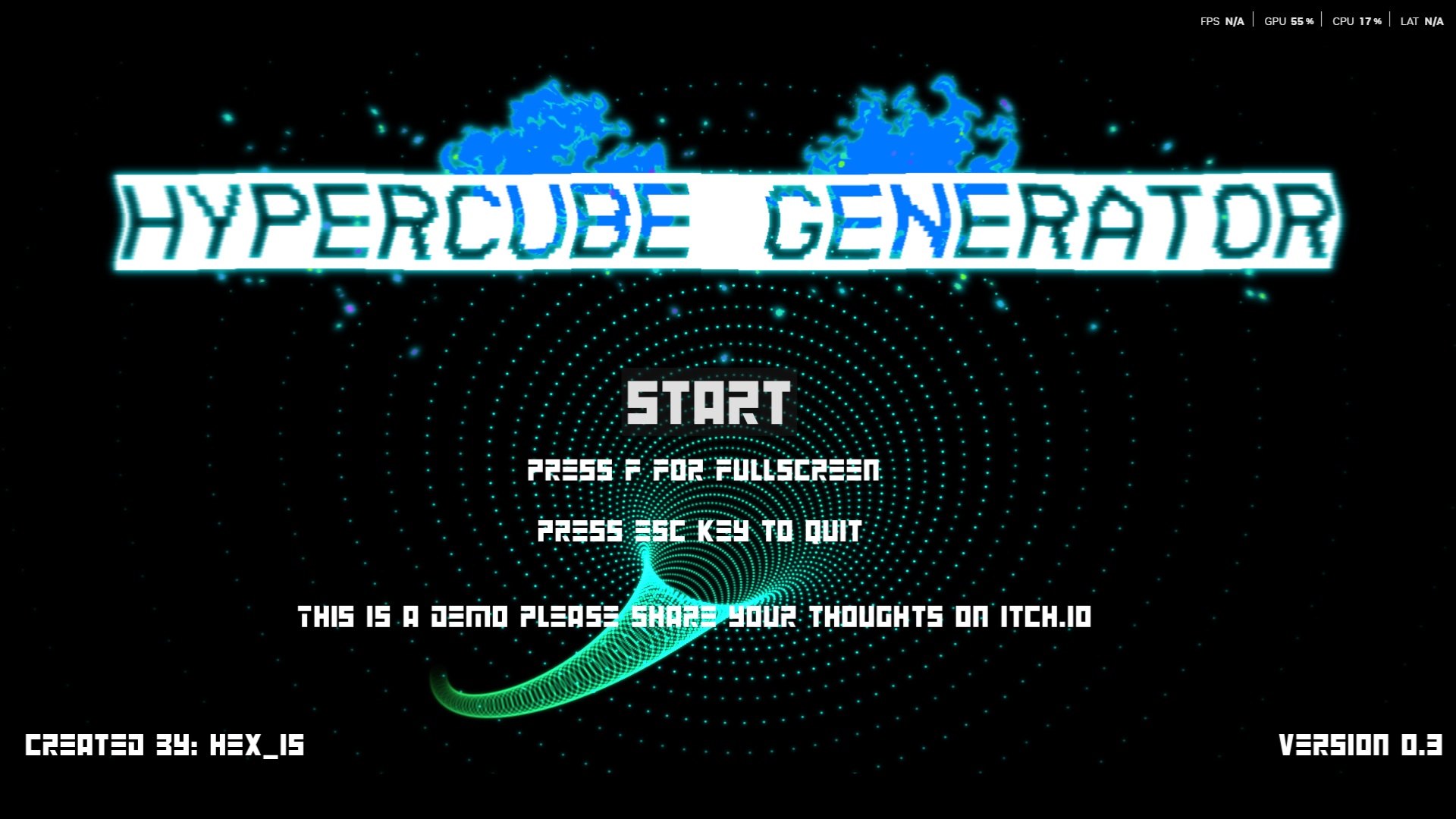 Hypercube Generator v 0.3 - HyperCube Generator by HeX_is