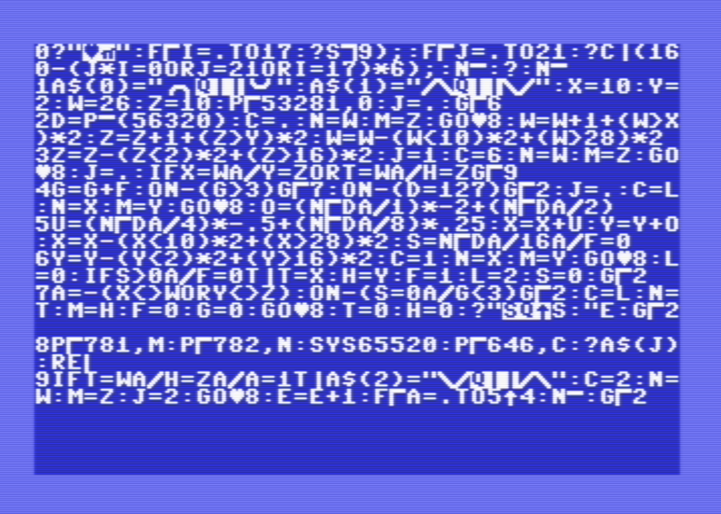 Chase (C64) by Josip Retro Bits by BASIC 10Liner