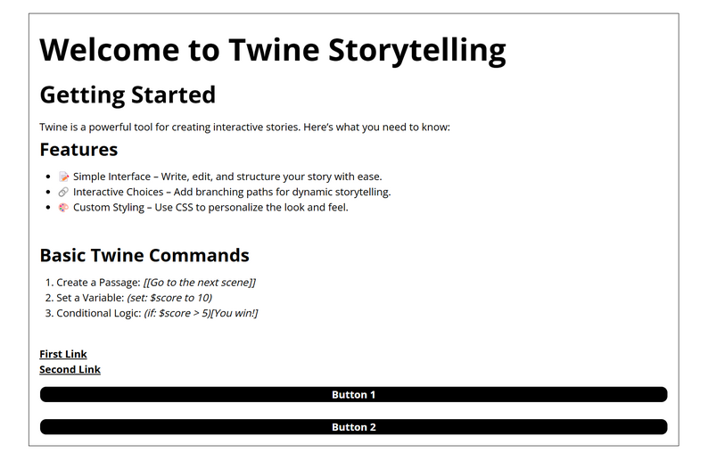 Twine Quick Start Basic Bundle: docs, sample projects with 3 custom ...