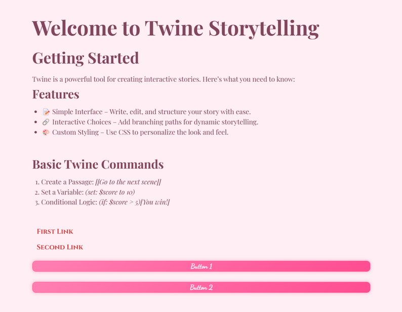 Twine Quick Start Premium Bundle: docs, sample projects with 40+ custom ...