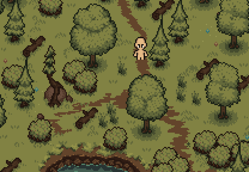 32x32 Top-Down Character Base – Pixel Art Template by Brendon Bancer