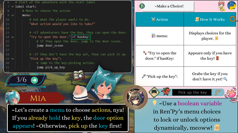 Master Ren’Py Menus & Unlock Interactive Choices! by Discover with Mia
