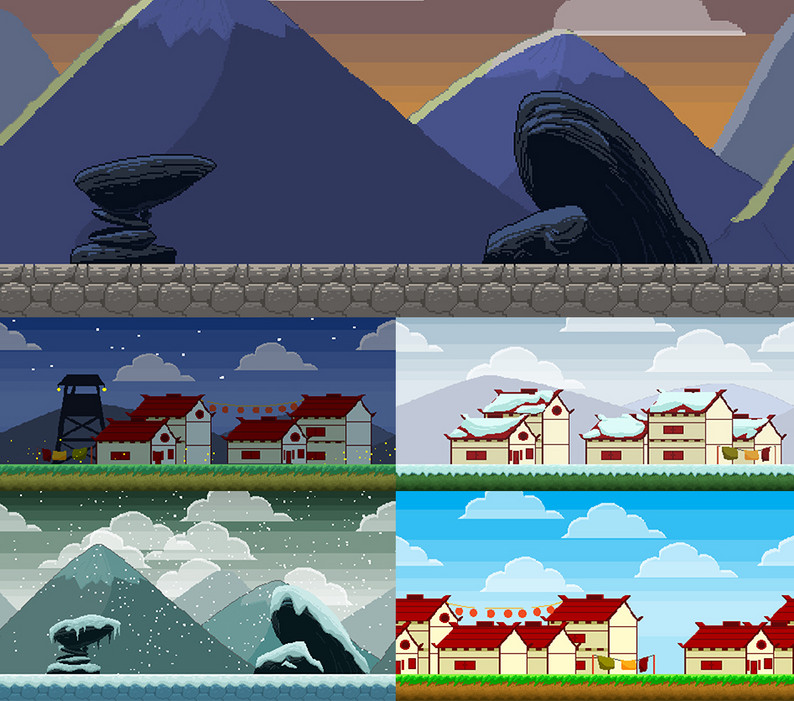 Pixelart Ninja Game Kit 2 by Mobile Game Graphics