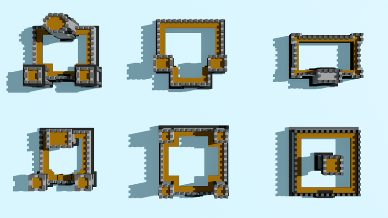 Isometric Voxel Castles by De Alpe Game Art