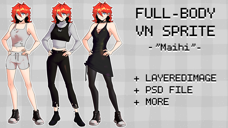 Maihi - Free Visual Novel Sprite by AR_0