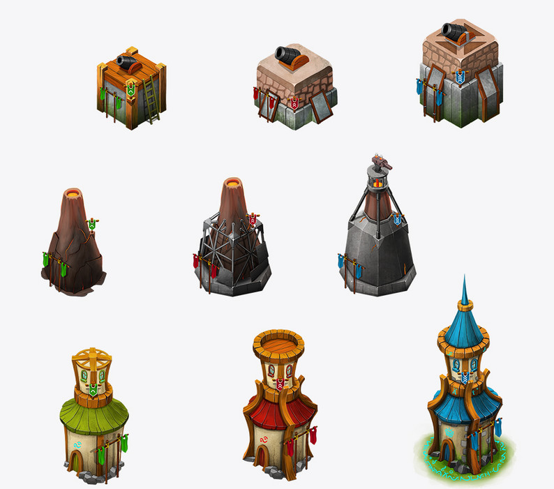 Isometric Tower Game Kit 1 by Mobile Game Graphics