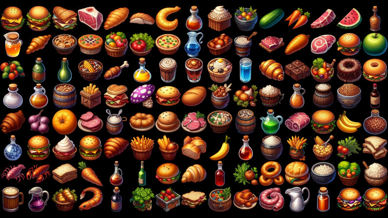 Pack 35 - Food 1300+ Sprites by FortressSide