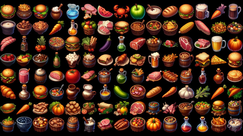 Pack 35 - Food 1300+ Sprites by FortressSide