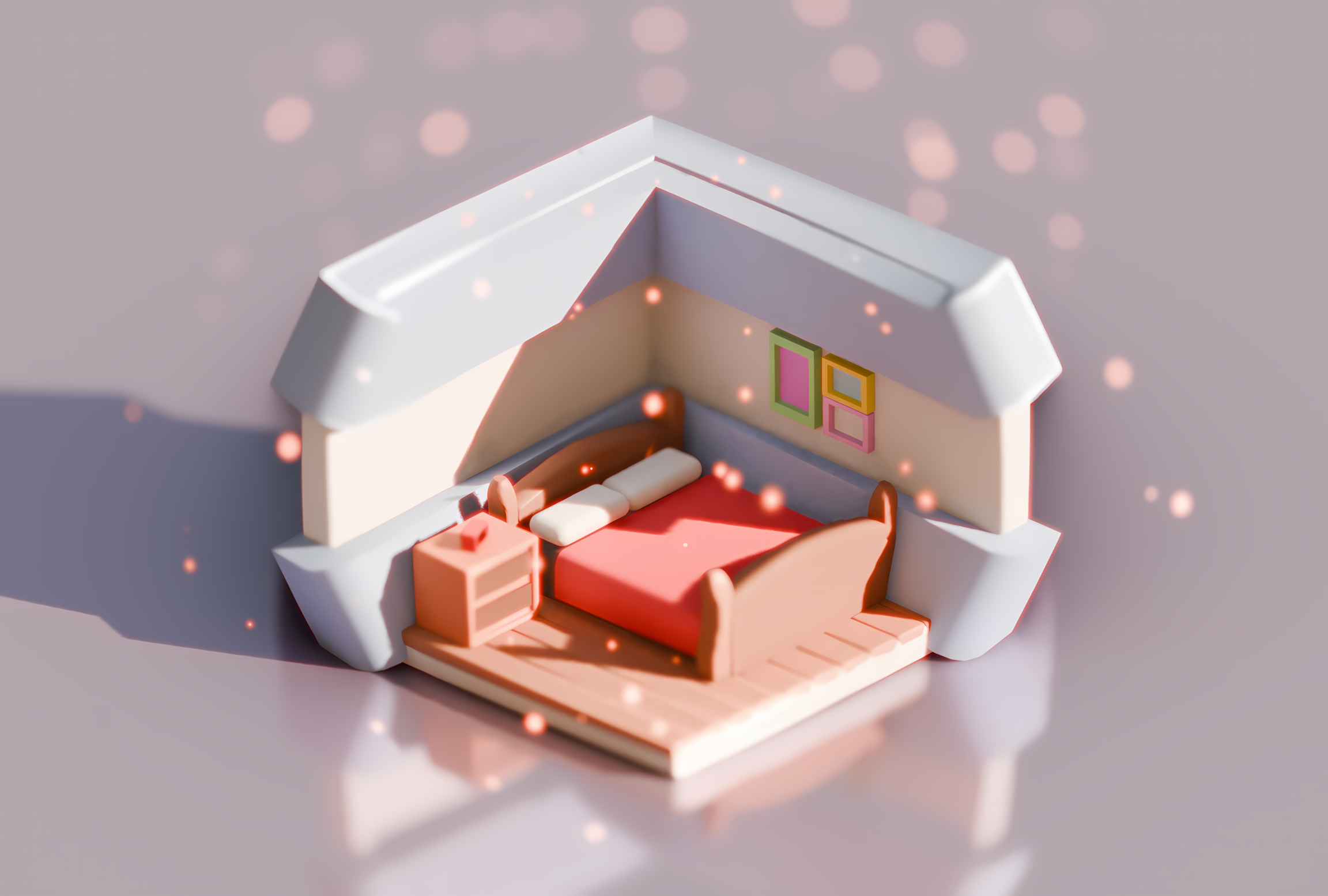 Low Poly Room Interior Asset by Justchips32