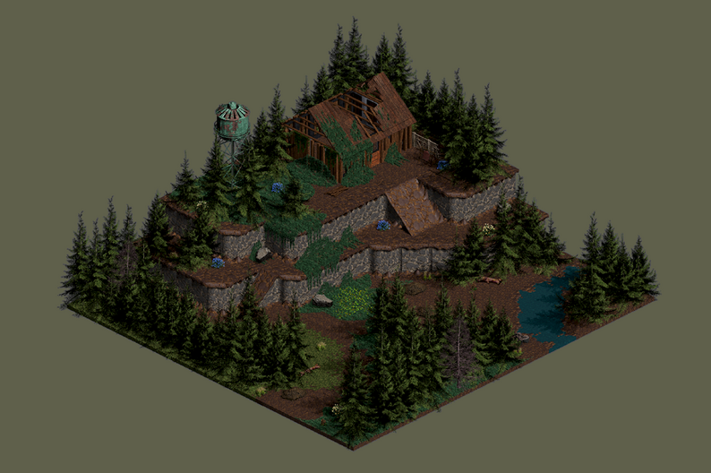 Zombie Rural - HD Isometric Tileset by SmallScaleInt