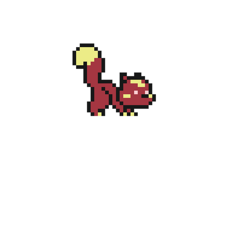 Squirrel! (2d animated 16-bit pixel-art character) by Duckhive