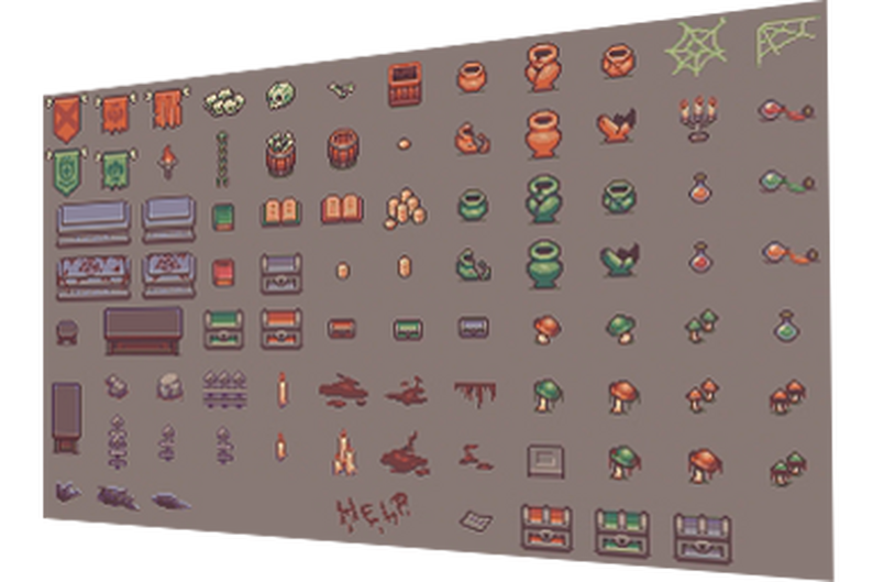 Pixel art Dungeon Asset Pack – 32x32 (Full Version) by Kao