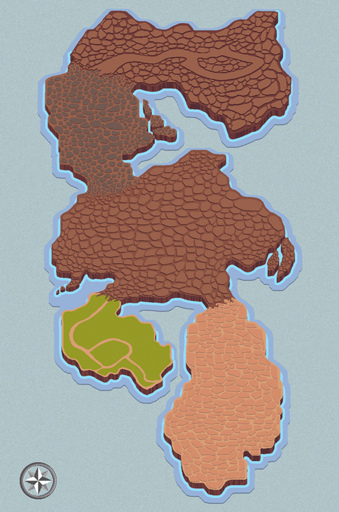 RPG World Map "Aralul" by Erkmen Artworks