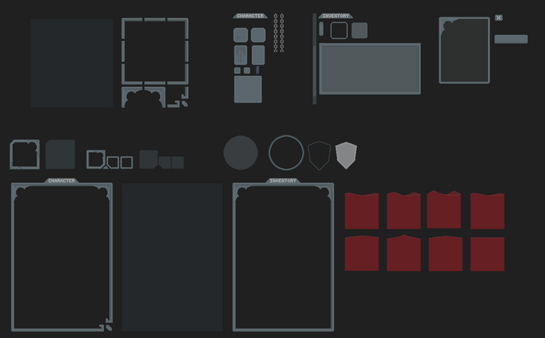 Pixel art UI assets pack by abu