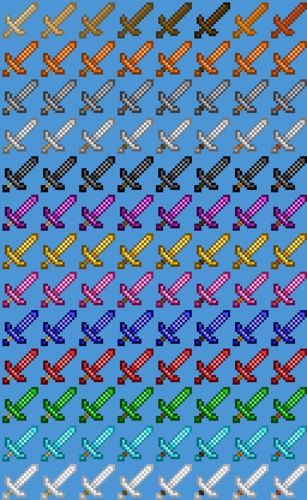 Free 16x16 pixels Sword assets by BrBWorld