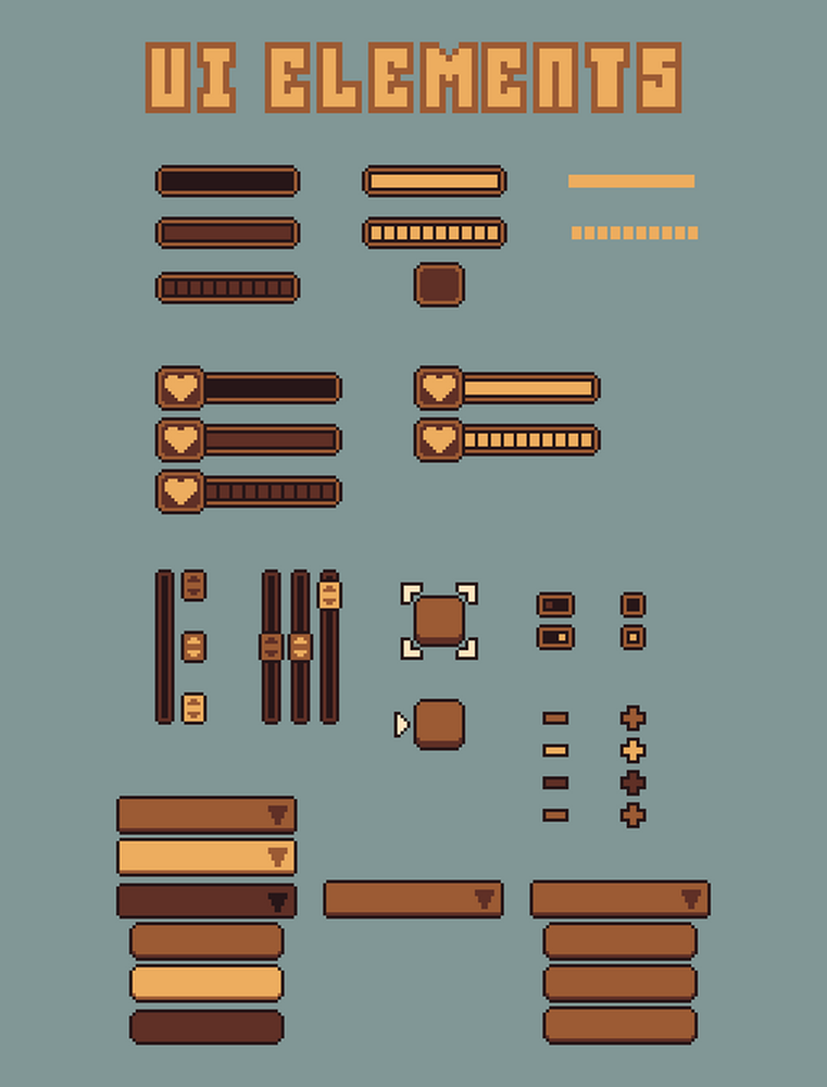 Pixel Art UI Pack by Kafaadami