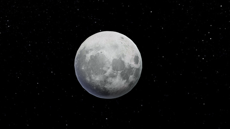 Photorealistic Moon 2k Textures Low-poly 3D Model by 3DDisco