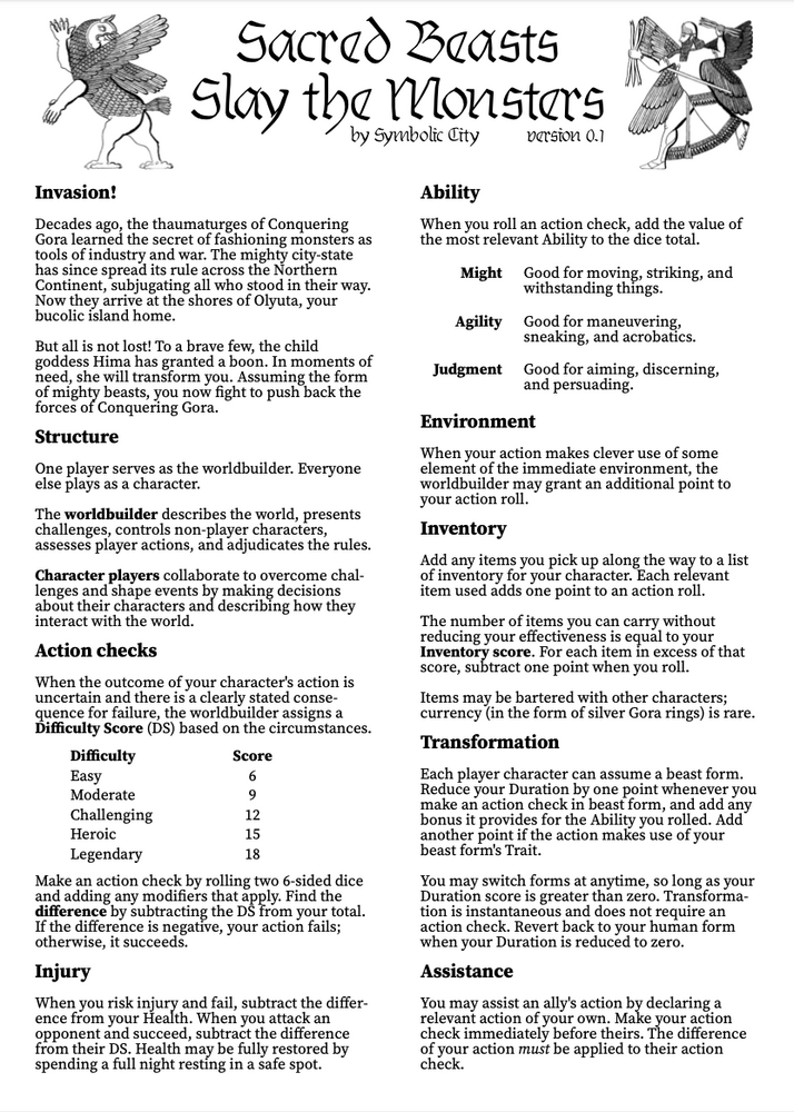 Sacred Beasts Slay the Monsters by Symbolic City