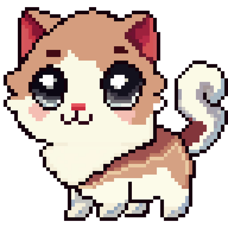 Cute Pixel Art Cat (64x64) by XnaxlZz