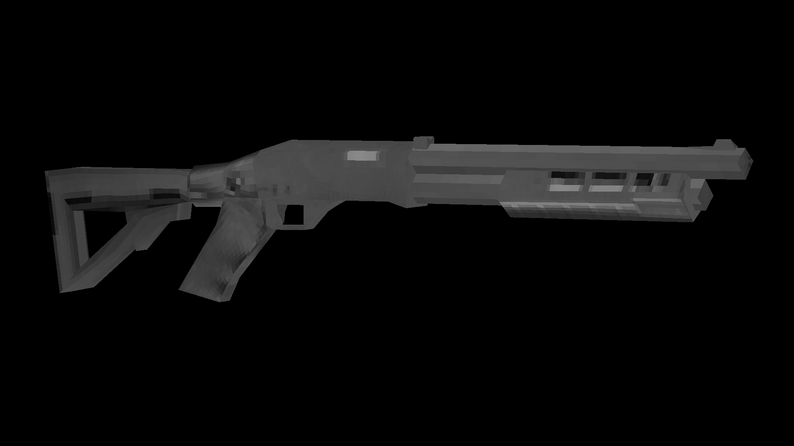 PSX Low Poly Tactical Shotgun - Game Ready by Neko Ninja Labs