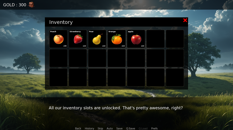Simple Renpy Inventory System by Patchmonk