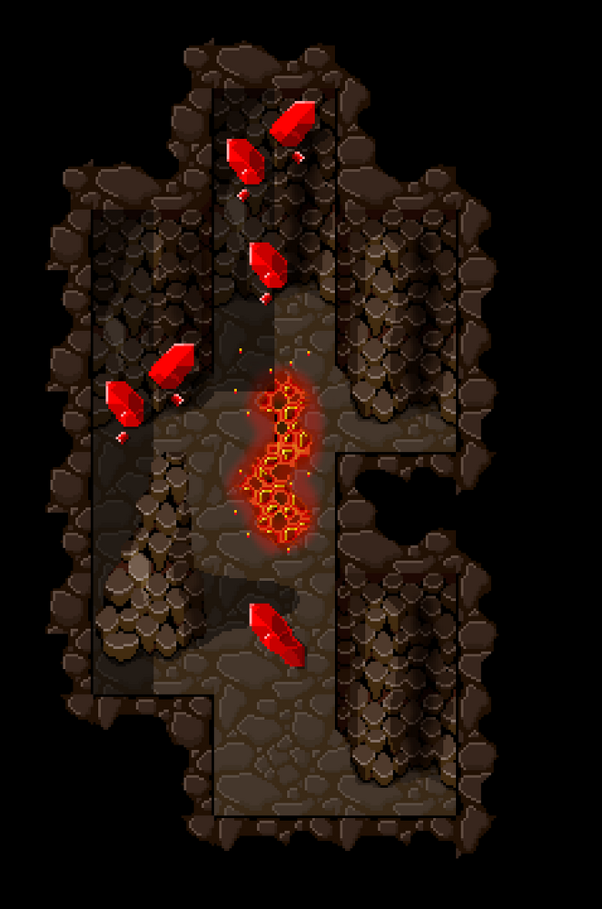 Lava Cavern - 48x48 Tileset (RPGMaker MV/ MZ) by Booom
