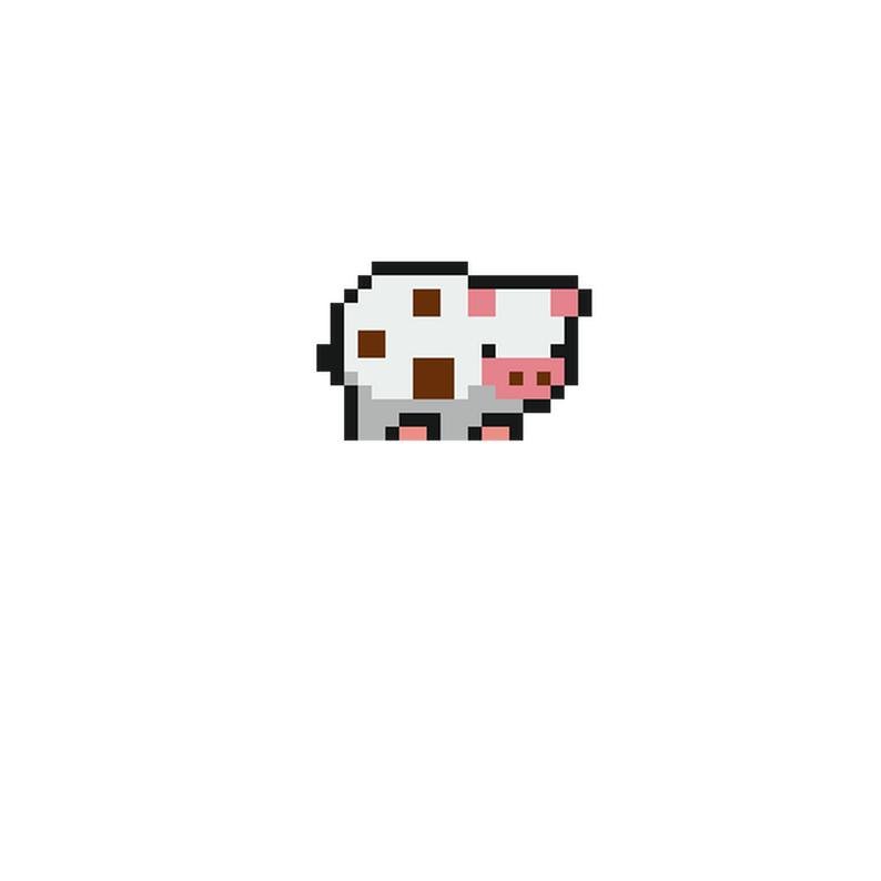 Cow! (2d animated 16x16 pixel-art character) by Duckhive