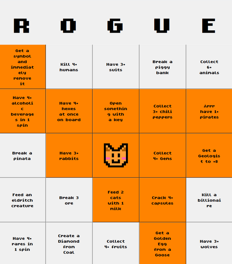 Roguelike Bingo by Olexa