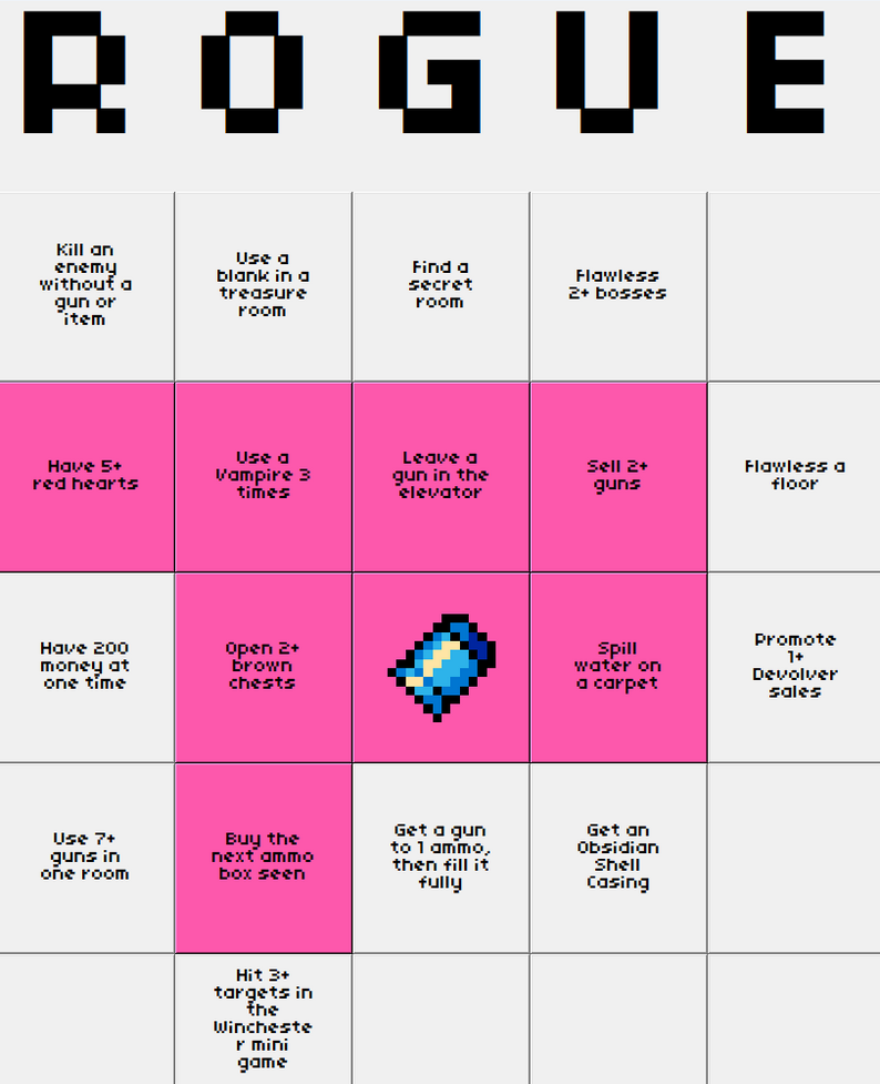 Roguelike Bingo by Olexa