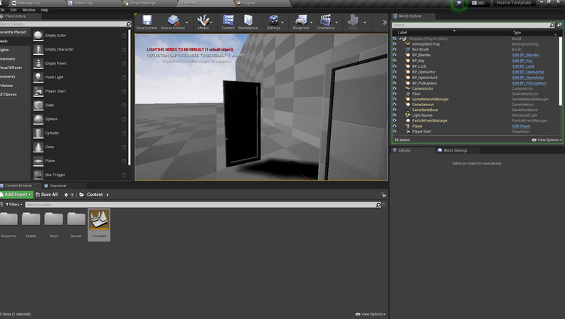 Horror Template Ue4-5 (With Locks,Doors,Pick Up Items by Guing PDEV