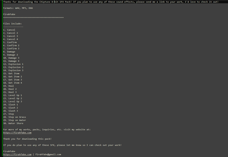 Chiptune 8-bit SFX Pack by FirahFabe