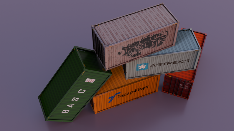 Low-poly Shipping Container by designersoup