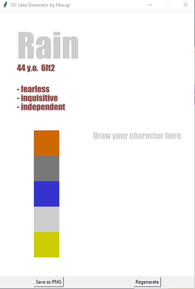 Free OC Idea Generator by Moxaji by moxaji