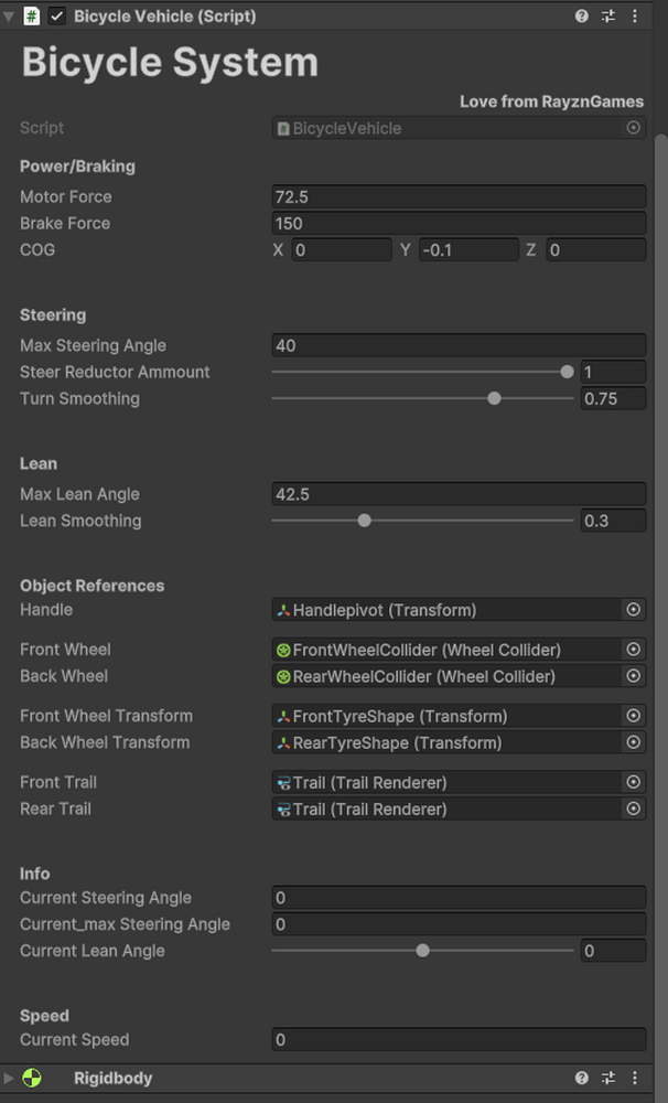 Bicycle System by RayznGames